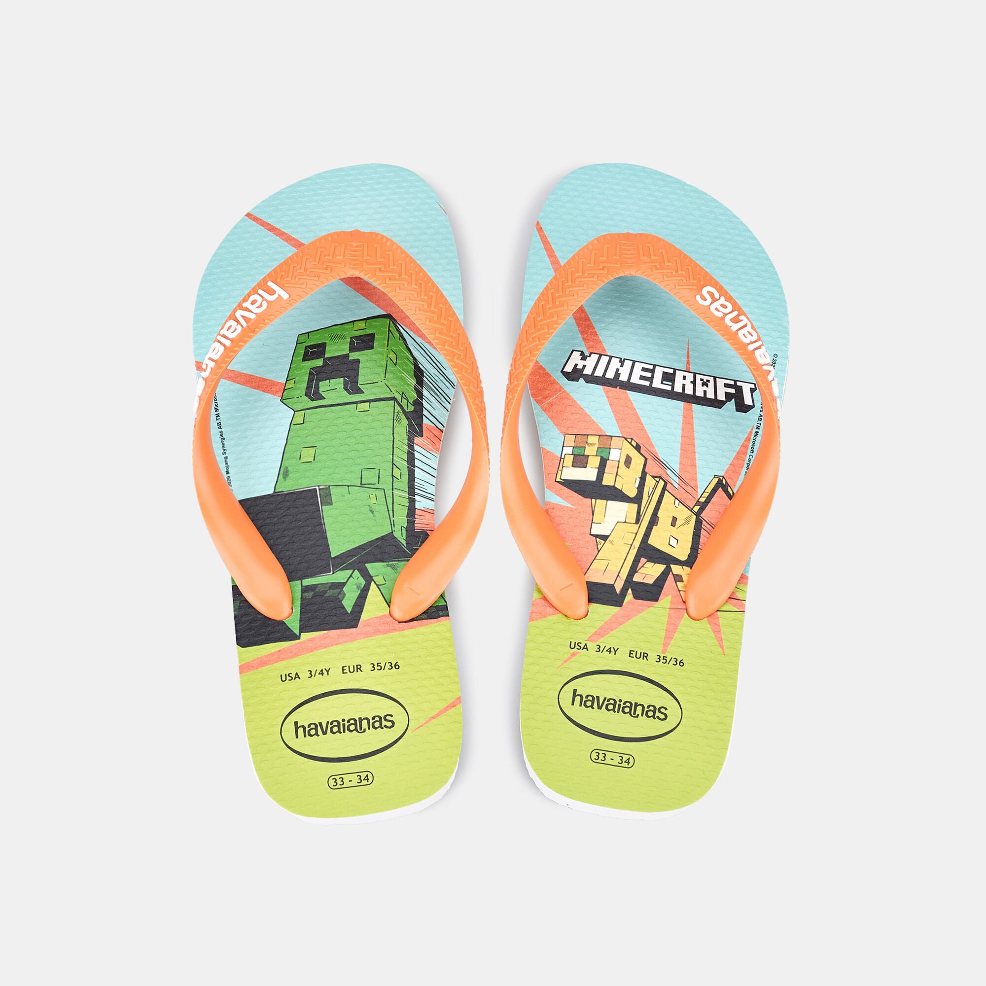 Kids Minecraft Character Flip Flops – Cool Summer Footwear for Boys and ...